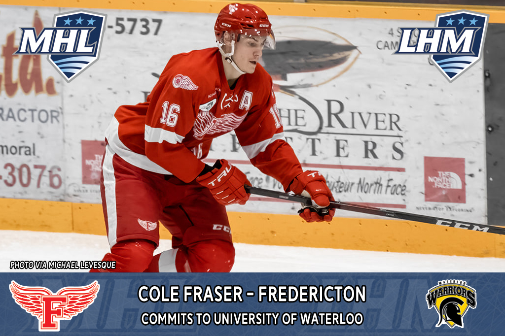Red Wings’ Fraser commits to University of Waterloo | Maritime Junior ...