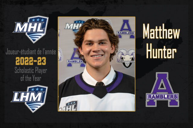 Ramblers’ Matthew Hunter named 2022-23 MHL Scholastic Player of the ...